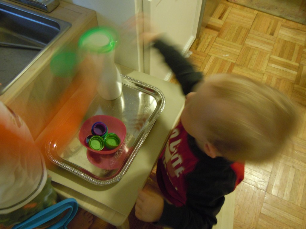 Recycling for the toddler set- quick, cheap, & easy transfer activity ...